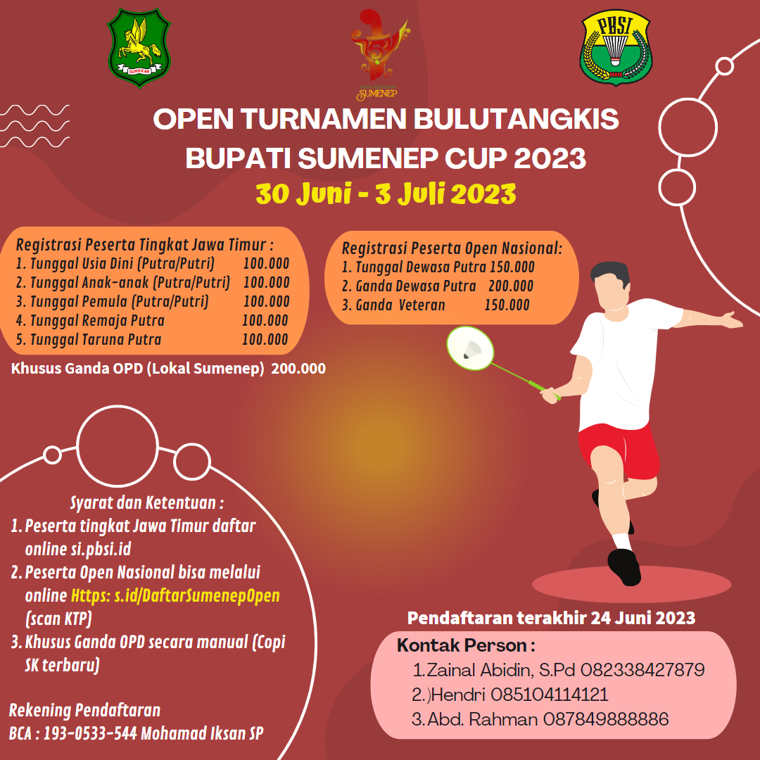 Open Turnamen Badminton Bupati Sumenep Cup 2023