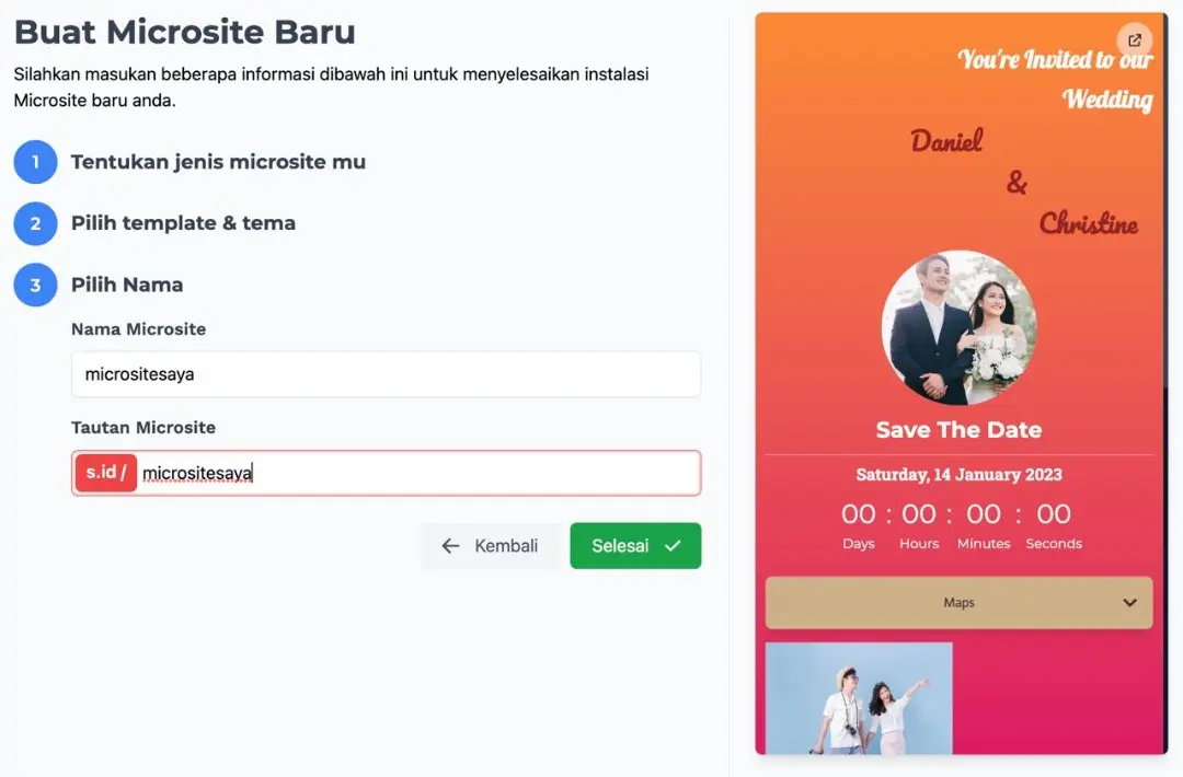 Microsite : Template dan Tema - sdotid