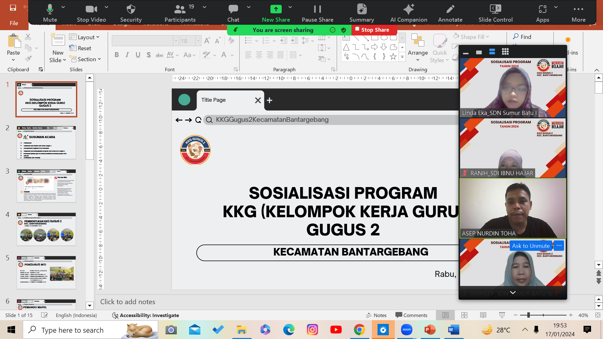 Kelompok Kerja Guru (KKG) Gugus 2 Bantargebang